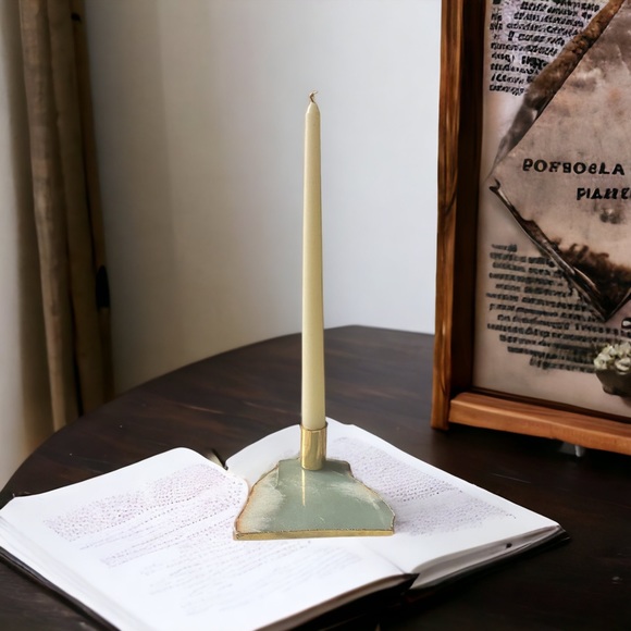 Anthropologie | Accents | Anthropologie Agate Taper Holder Moss Green ...